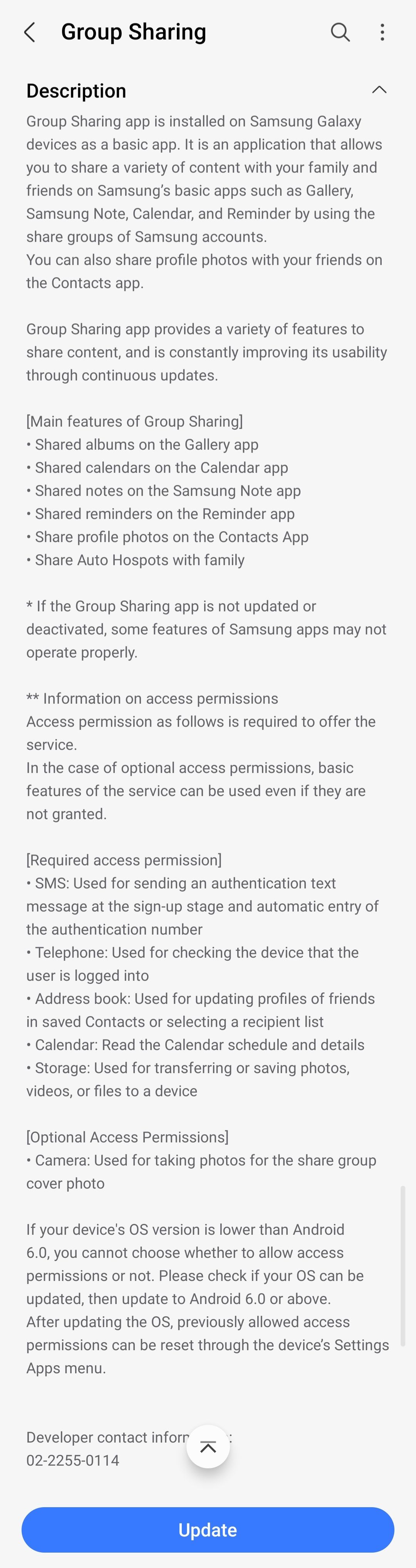 Group Sharing update - Samsung Members