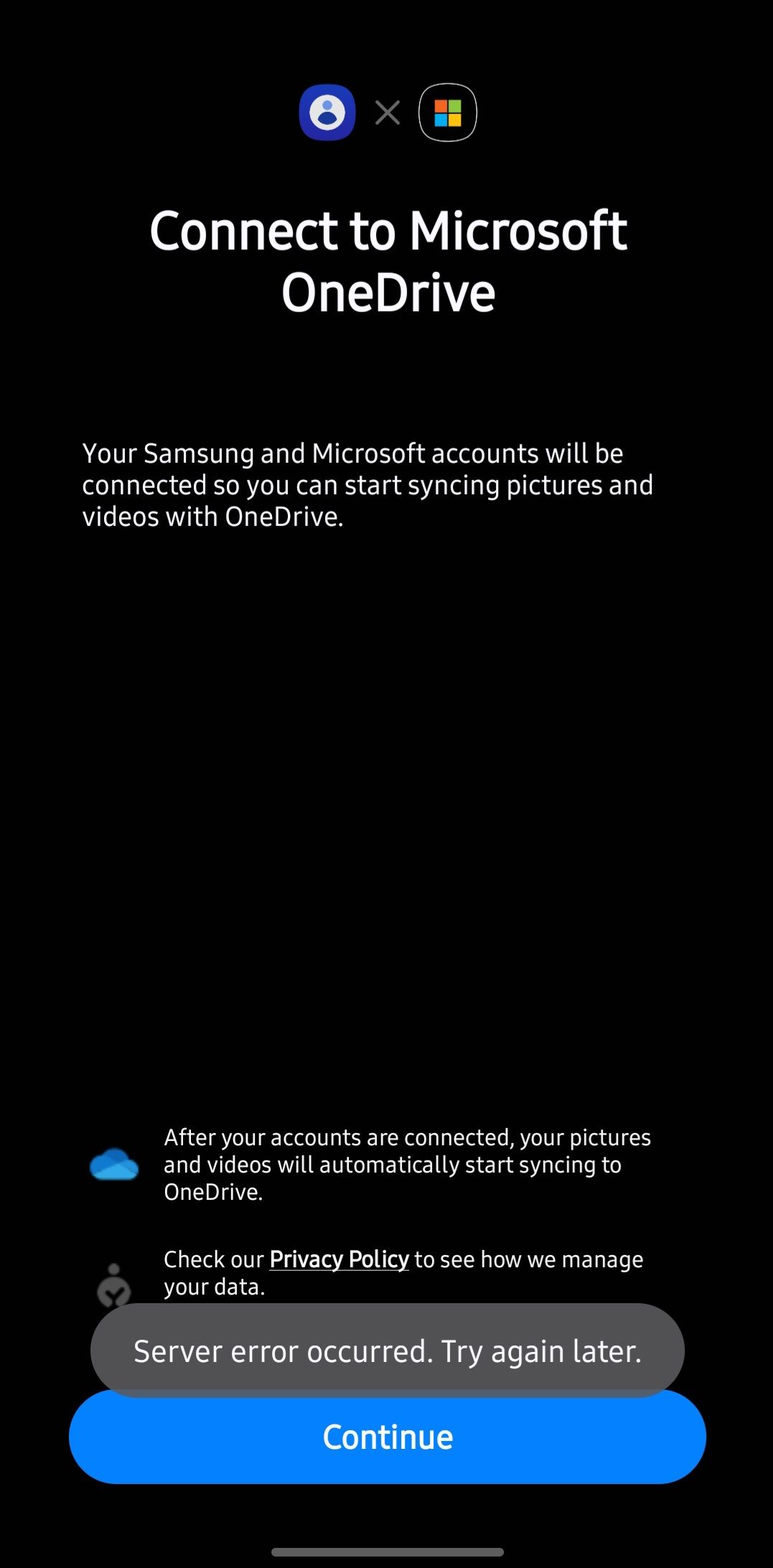Samsung x OneDrive | Gallery Sync Error - Samsung Members