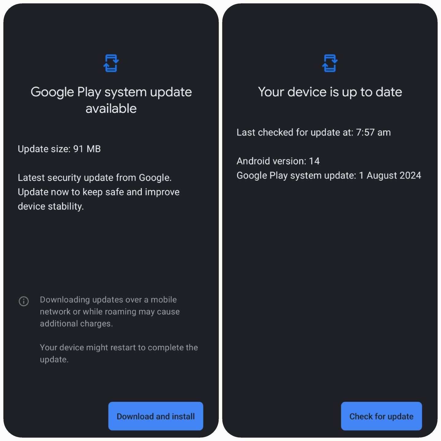 August Google Play System Update Available ️ - Samsung Members