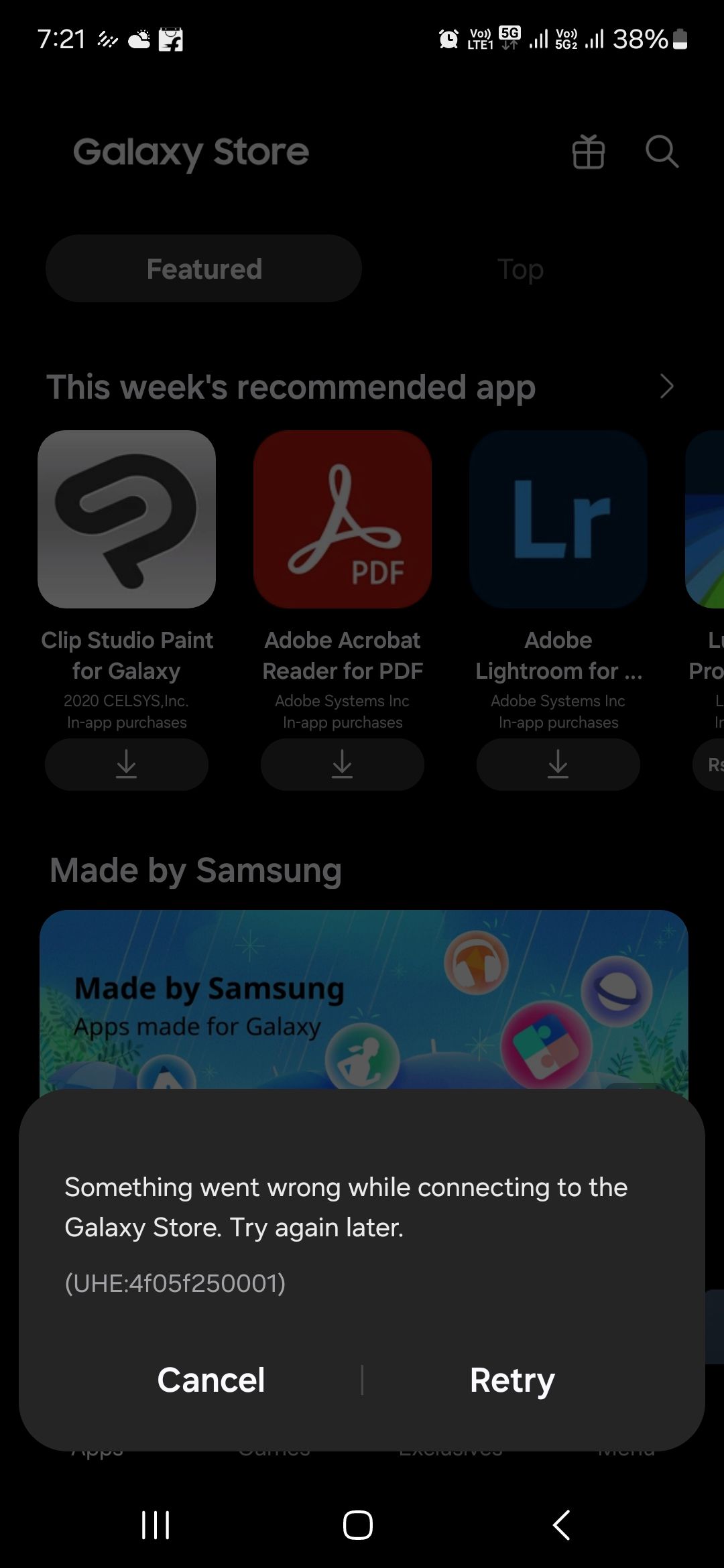 Galaxy store issue - Samsung Members
