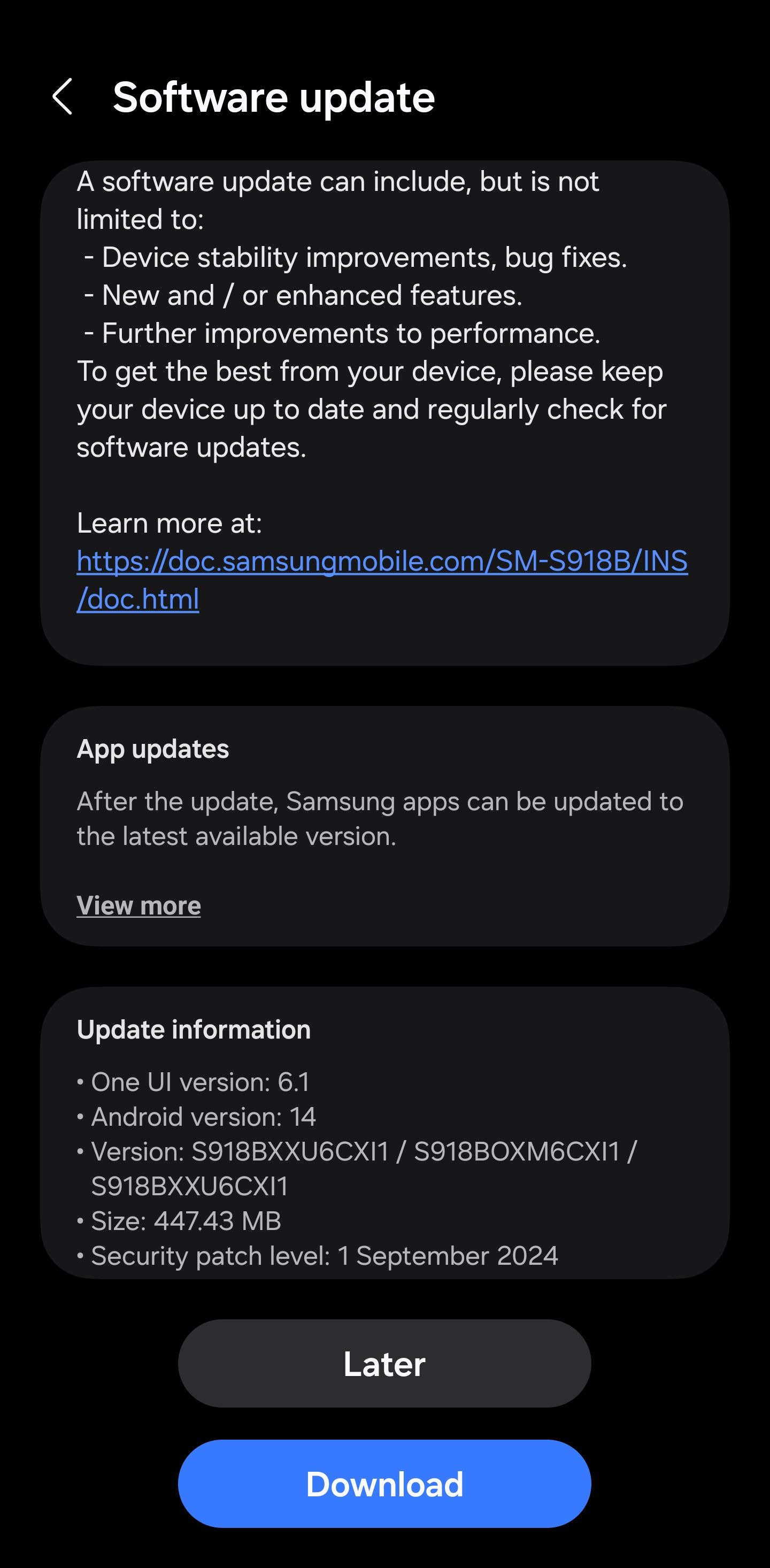 Samsung Galaxy S23 Ultra gets new security patch. - Samsung Members