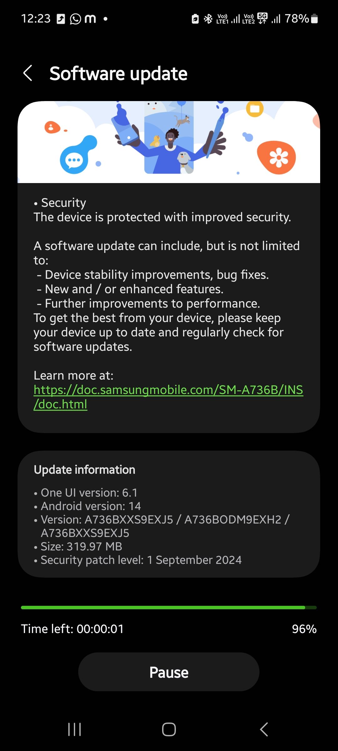 A73 1 September 2024 Security update - Samsung Members