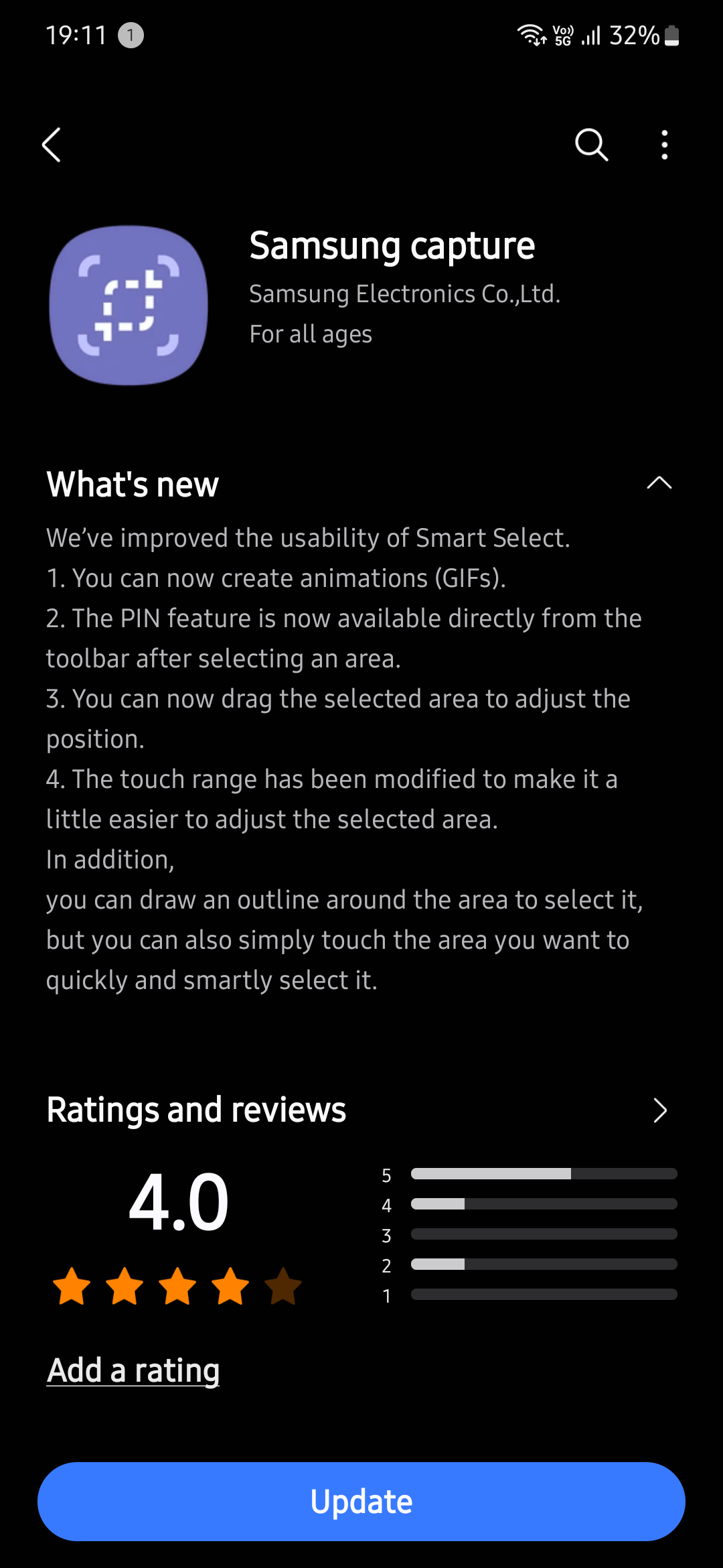 Samsung capture features have been restored. - Samsung Members