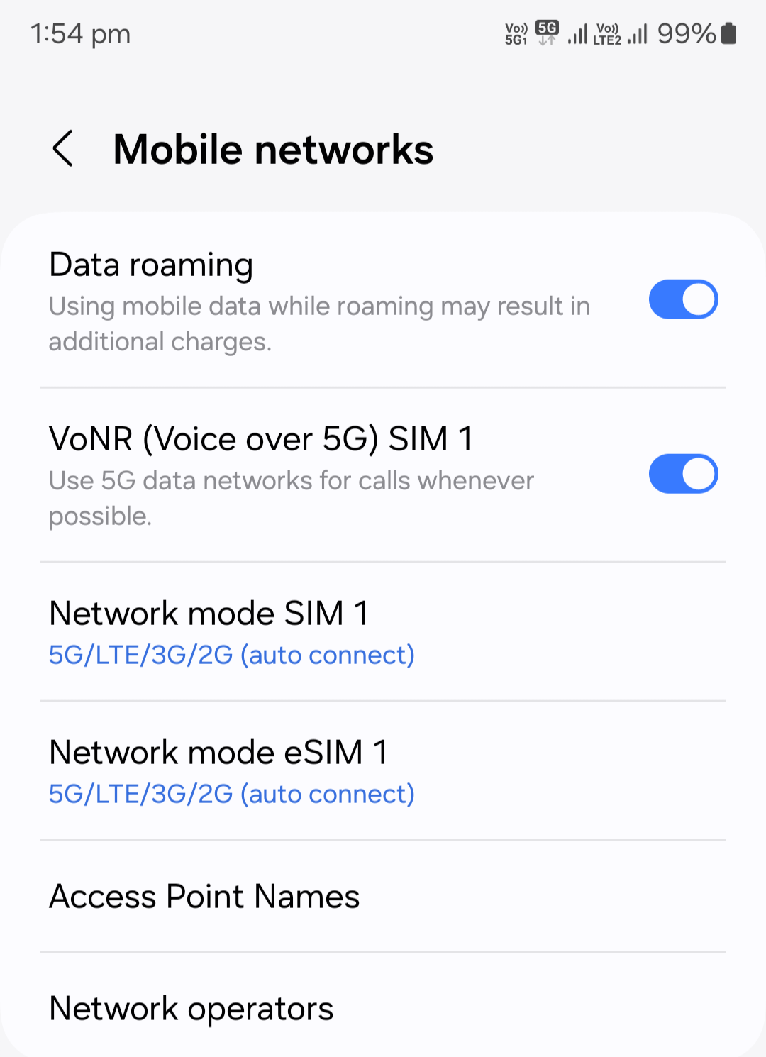 Update on Voice over New Radio (V.o.N.R.) - Page 2 - Samsung Members