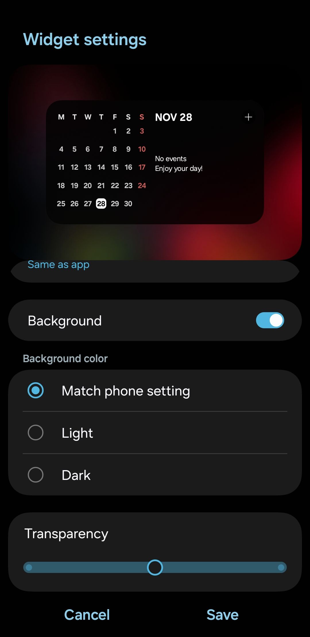 OneUI 7 Calender App view. - Samsung Members
