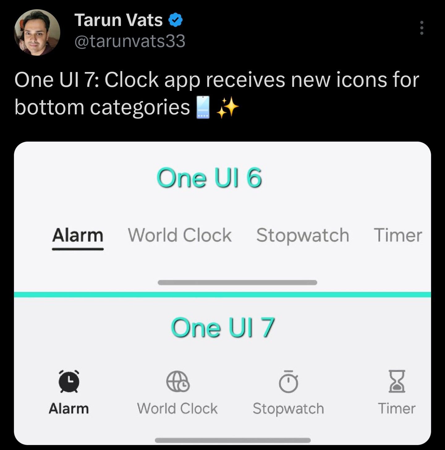 One UI 7: Clock app receives new icons for bottom ... - Samsung Members