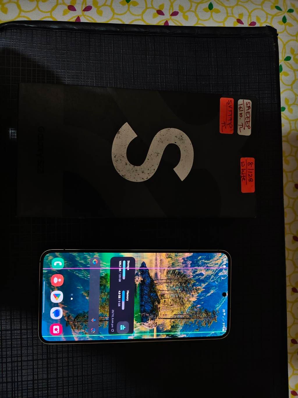 Green line in Galaxy S22 - Samsung Members