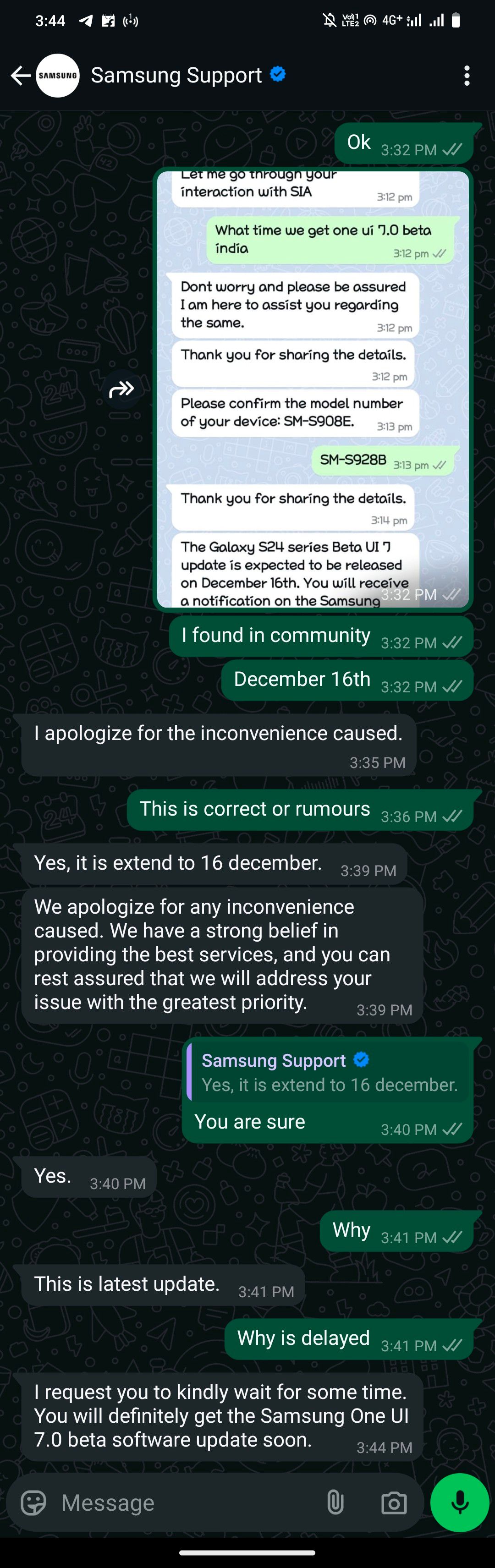 One UI 7 beta delayed till December 16 - India - Samsung Members