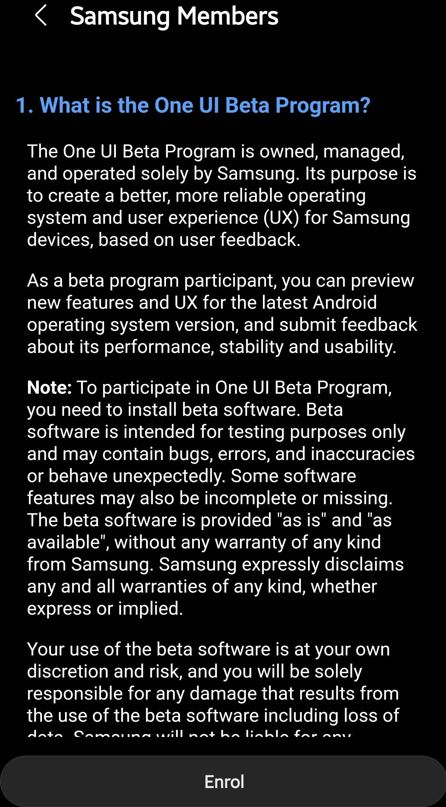 How to enroll in one ui 7 beta program. - Samsung Members