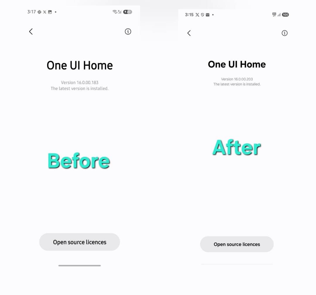 One ui home before and after - Samsung Members
