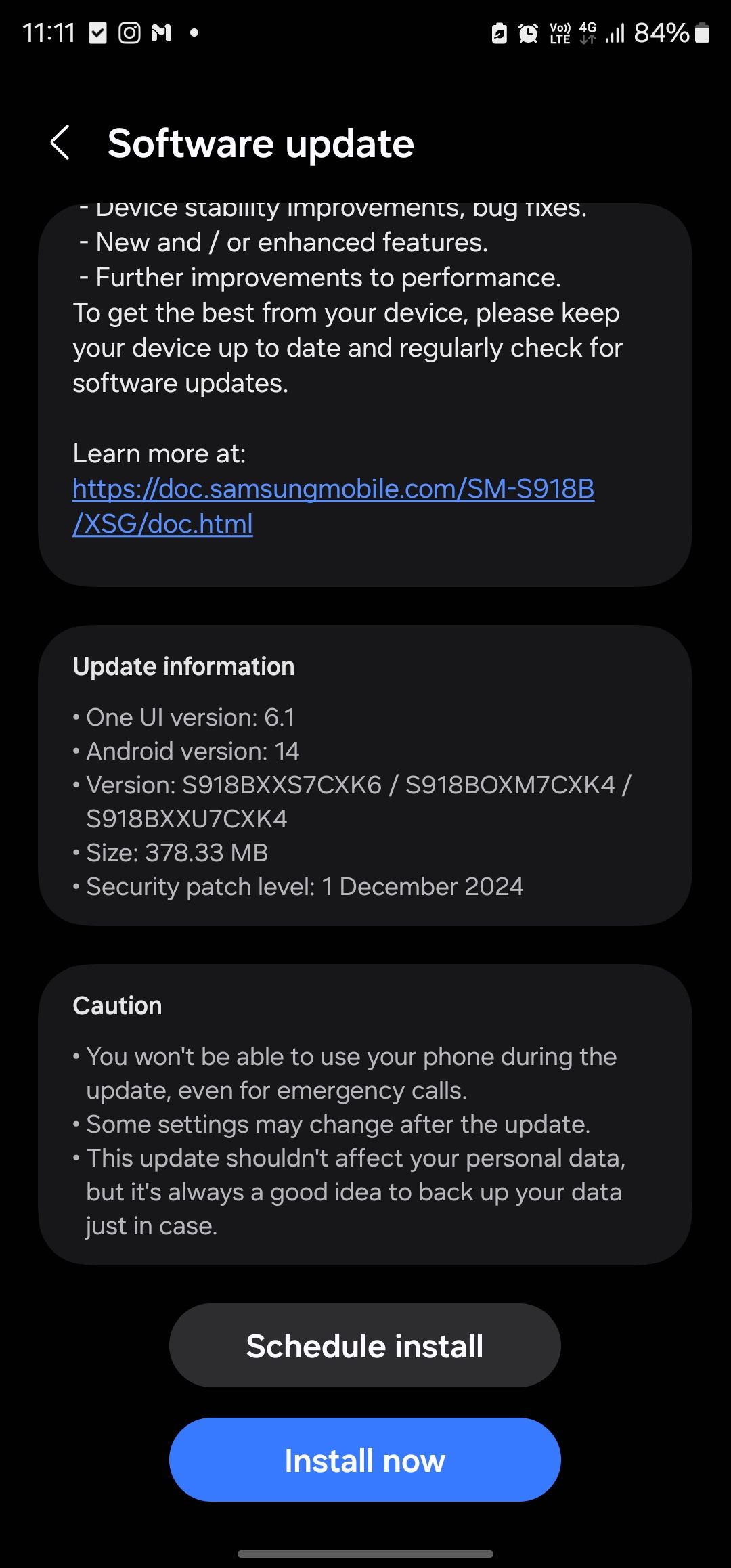 Galaxy S23 Ultra Update received - Samsung Members