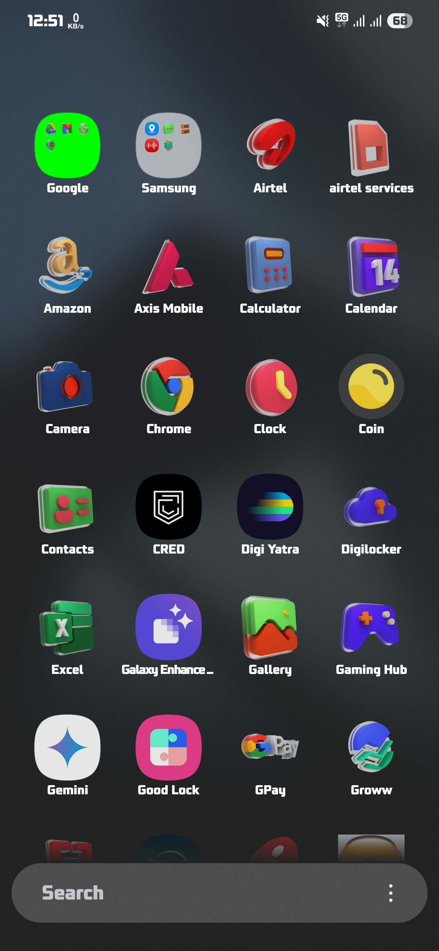More space between app icons - Samsung Members