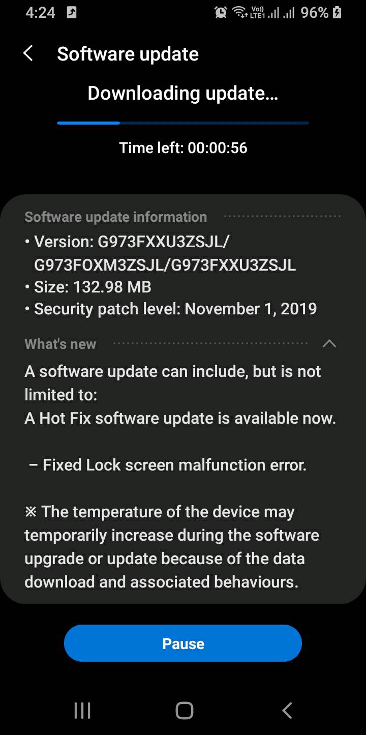 recd a new software update in Android 10 beta - Samsung Members