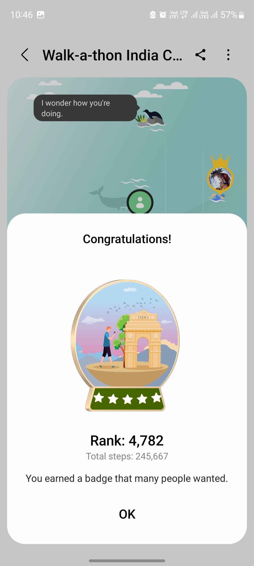 Walkathon Completed - Samsung Members