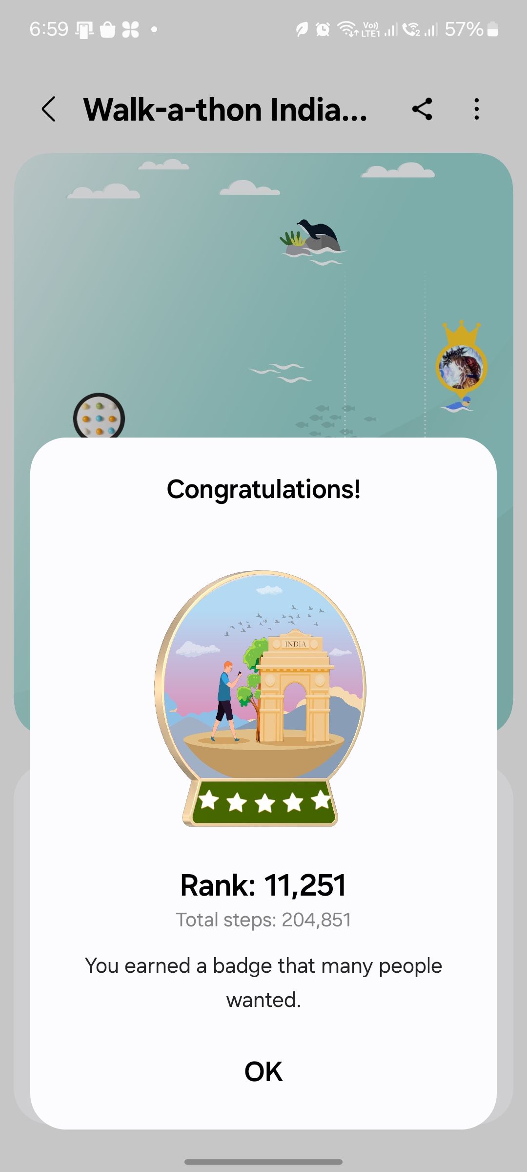 Done walkathon - Samsung Members