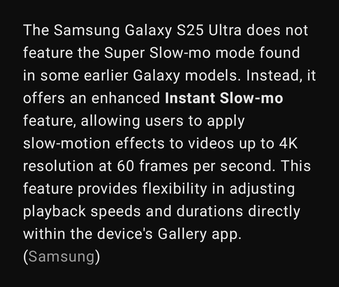 S25 ultra- Super slow motion mode is missing - Samsung Members