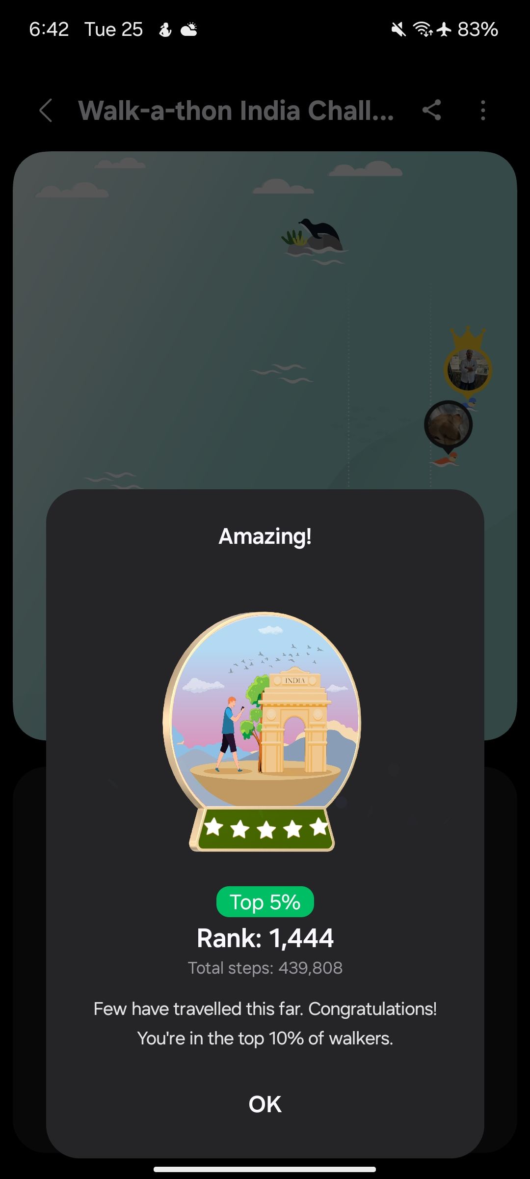 Completed the walkathon india challenge!! #walkath... - Samsung Members