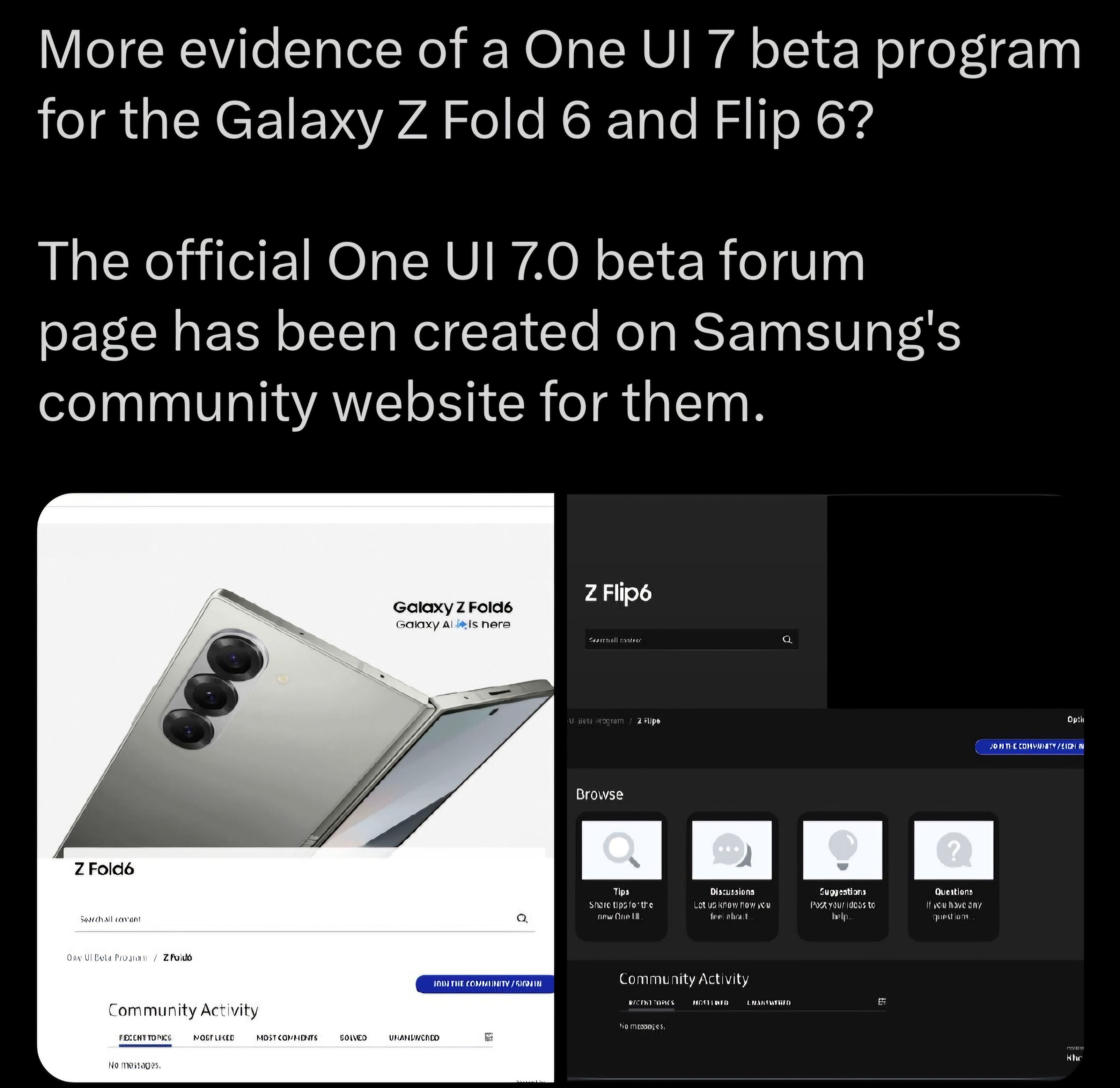 Further evidence of the One UI 7 beta program for ... - Samsung Members
