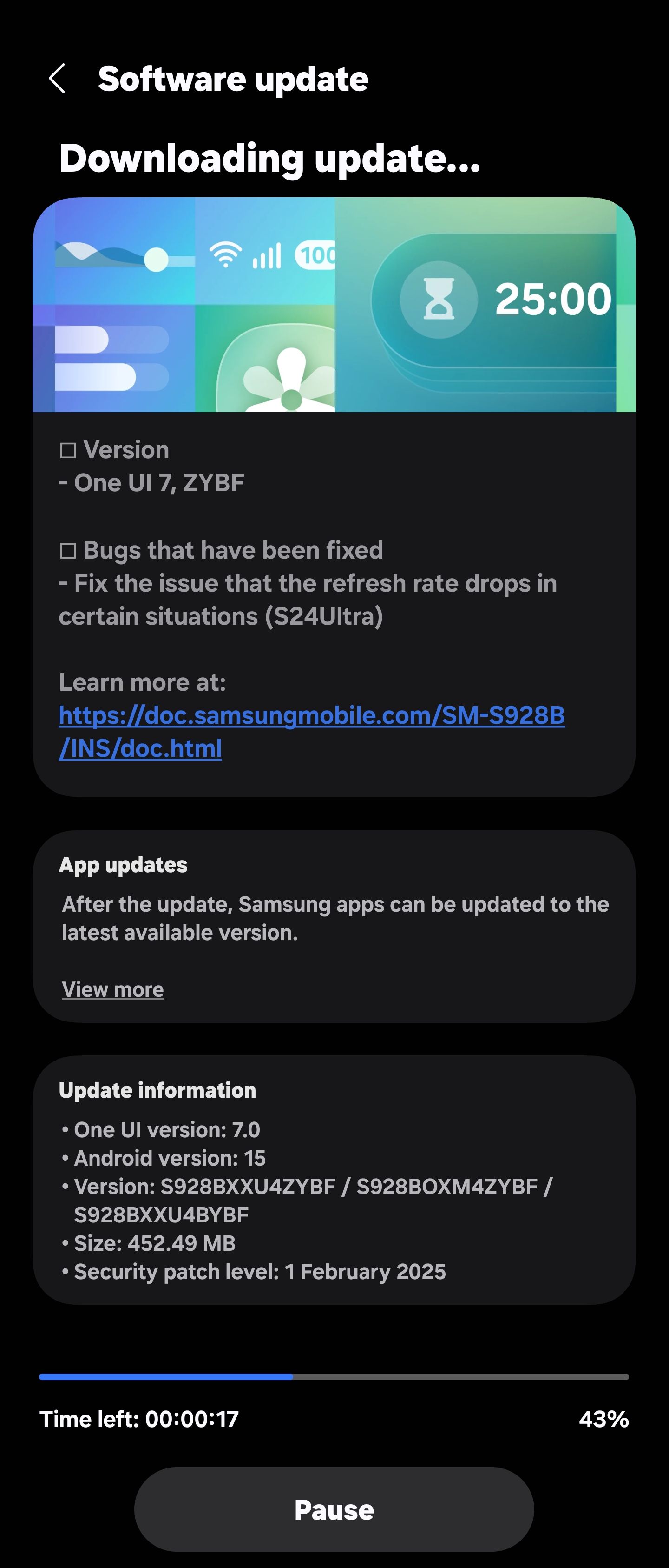 New One Ui 7.0 hotfix Beta update - Samsung Members