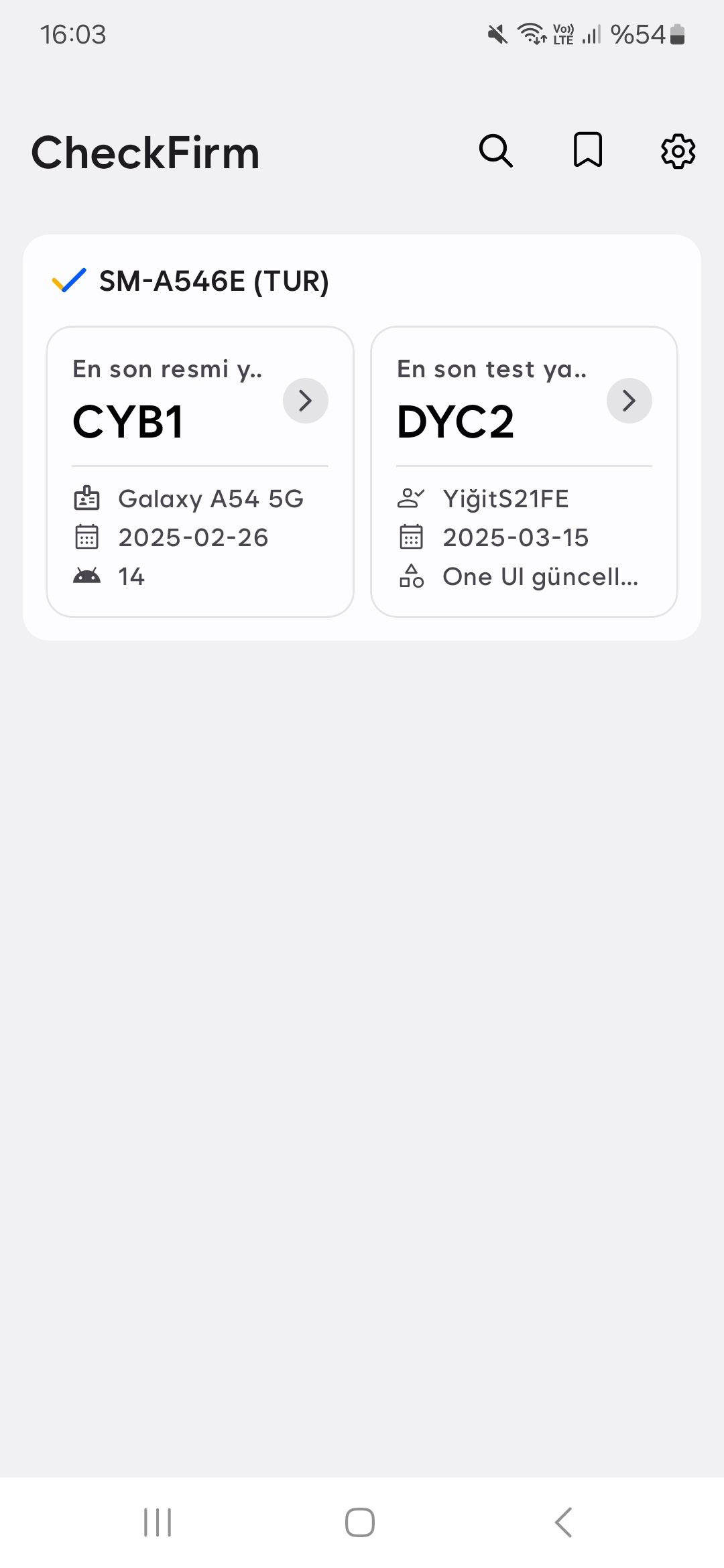 A54 5G checkfirm - Samsung Members