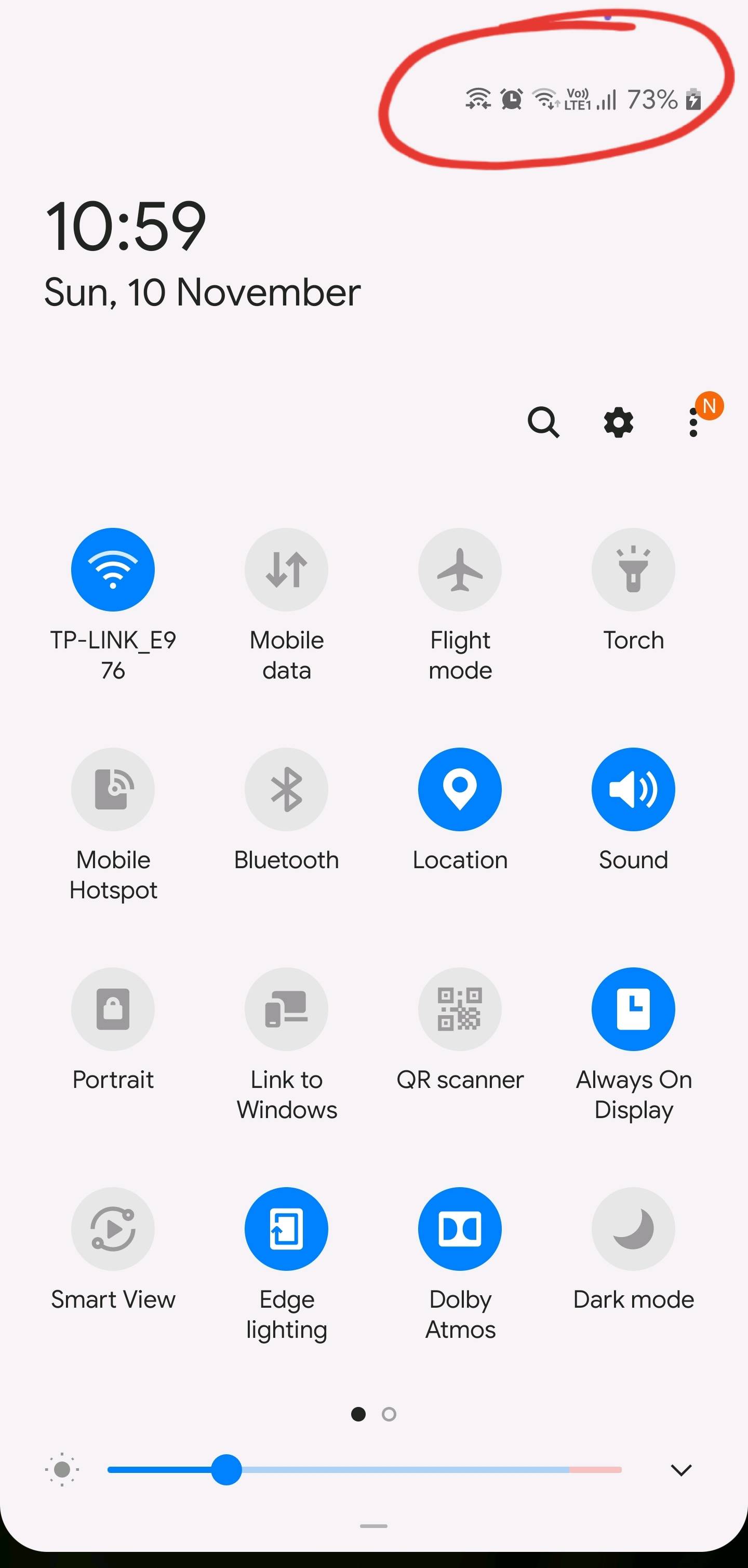 Two wifi symbol showing - Samsung Members