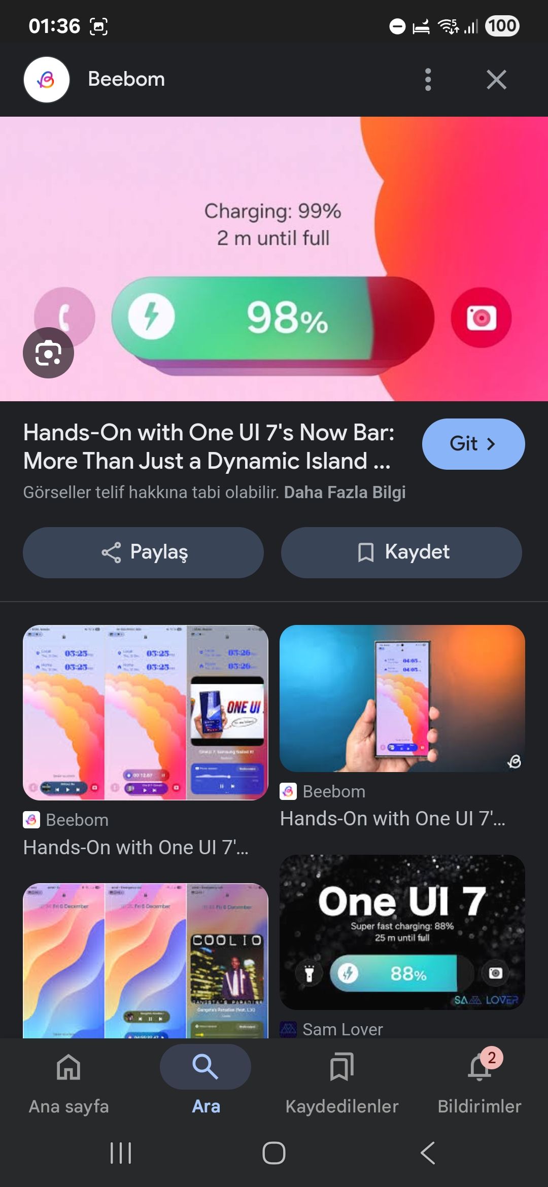 S24 ultra one ui7 şarj now bar - Samsung Members