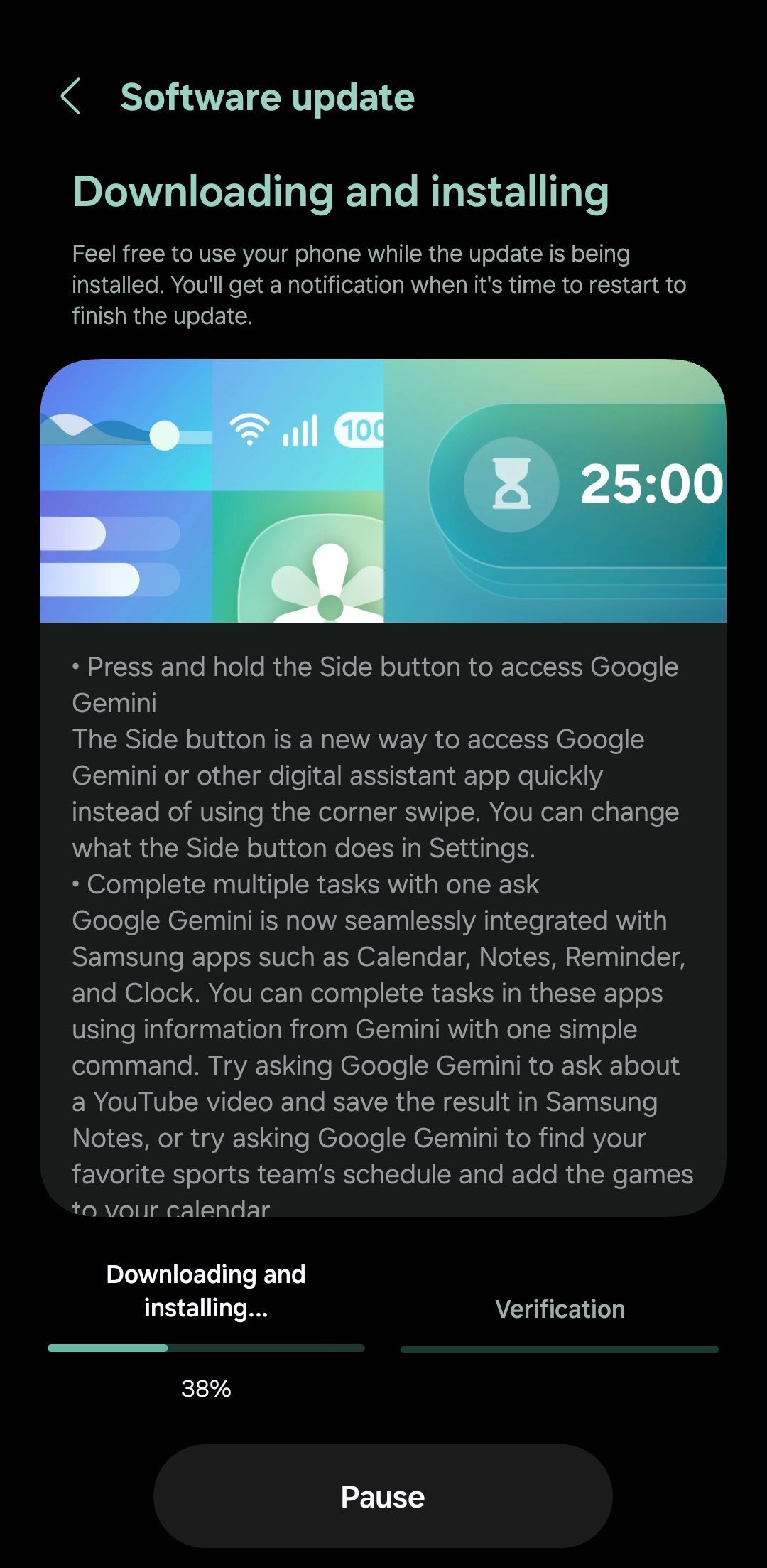 May update available with Gimini Side button ️ - Samsung Members