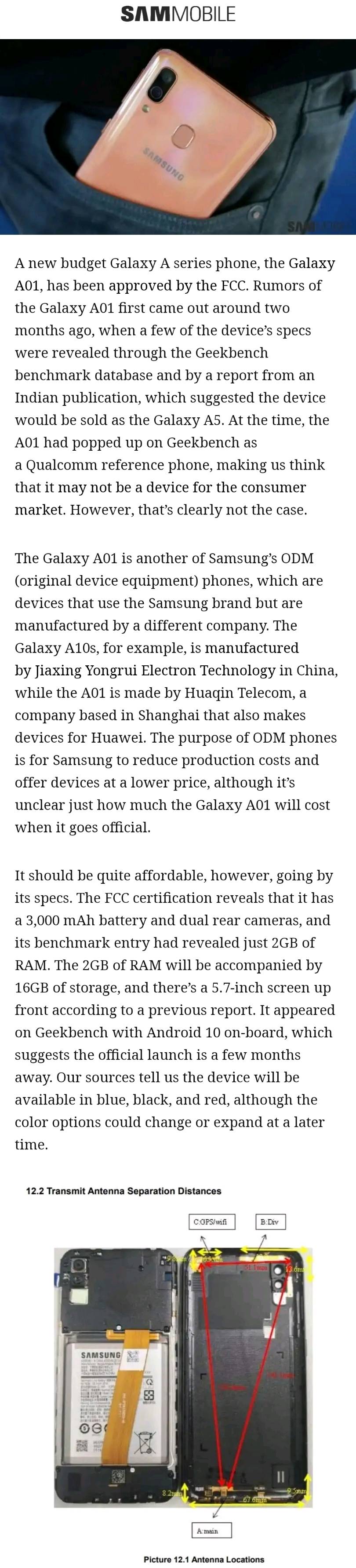 Galaxy A01 with dual cameras, 3,000 mAh battery ge... - Samsung Members