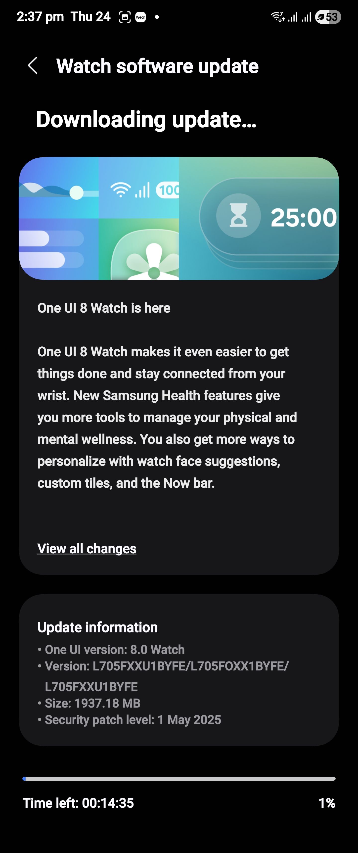 One UI 8 Update received for Samsung Galaxy watch... - Samsung Members