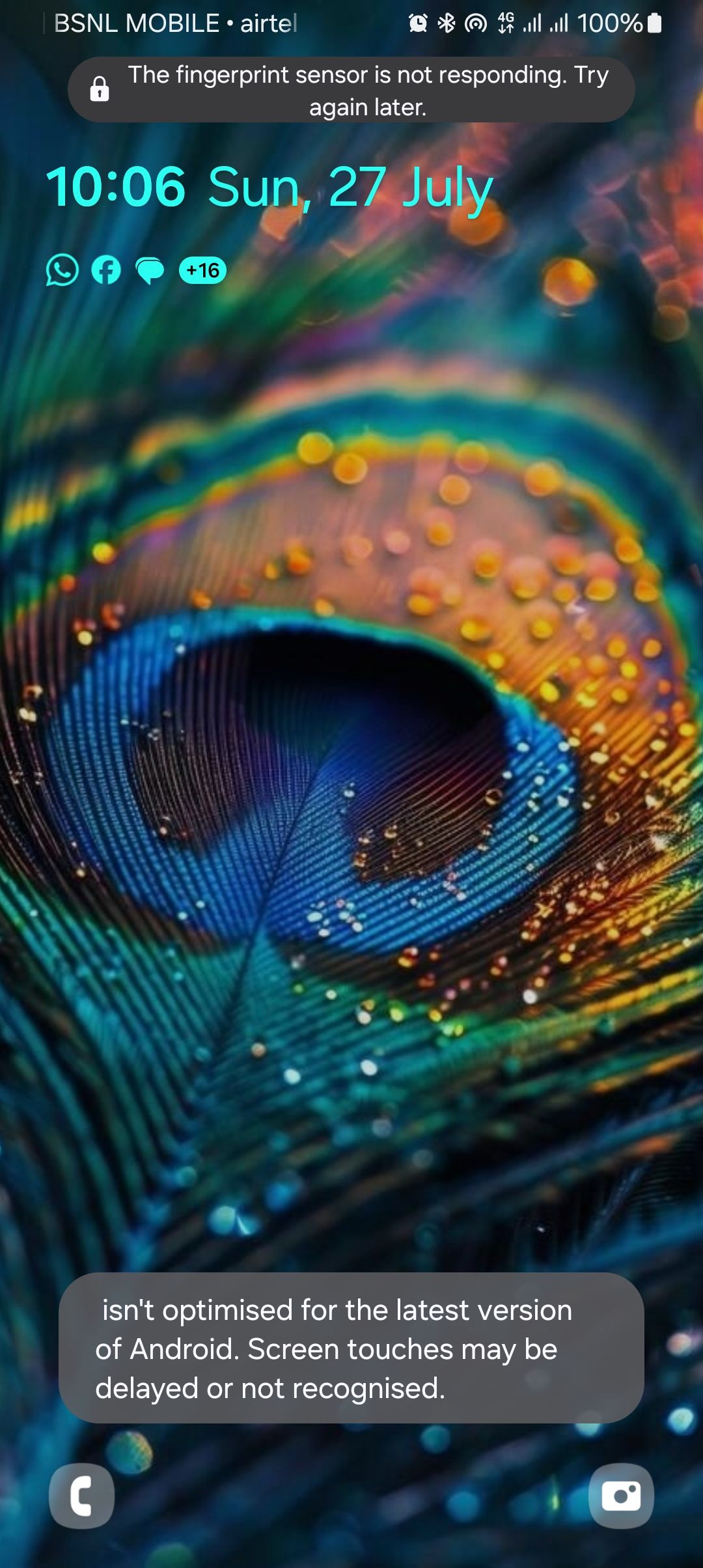 Screen not work properly - Samsung Members