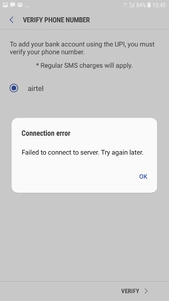 Samsung paymini -failed to connect server error - Samsung Members