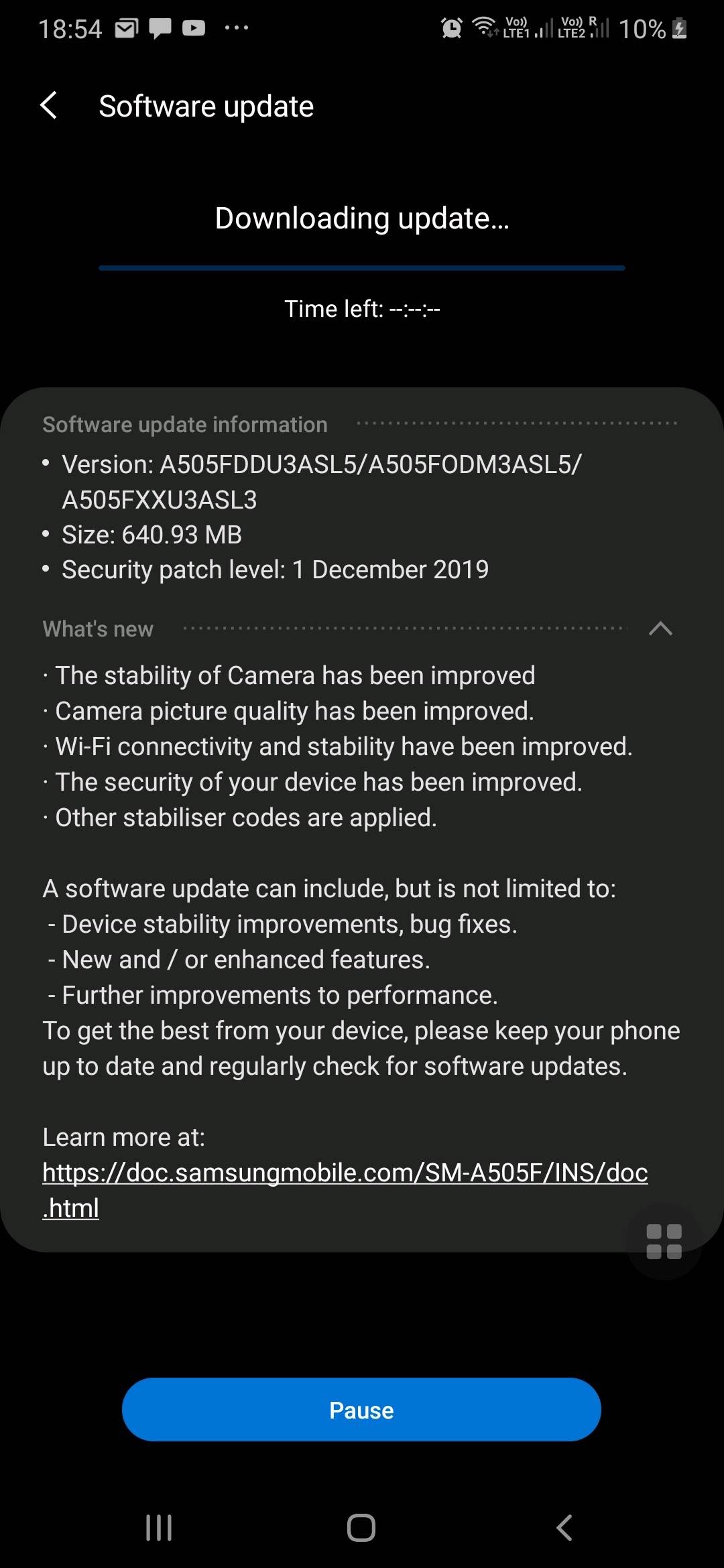 Samsung A50 December security patch - Samsung Members