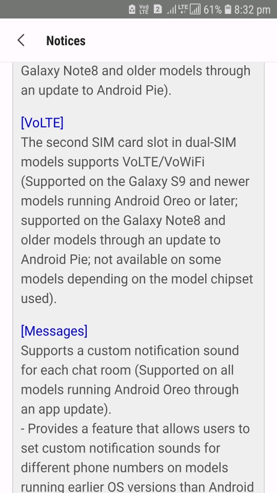 # dual volte update - Samsung Members