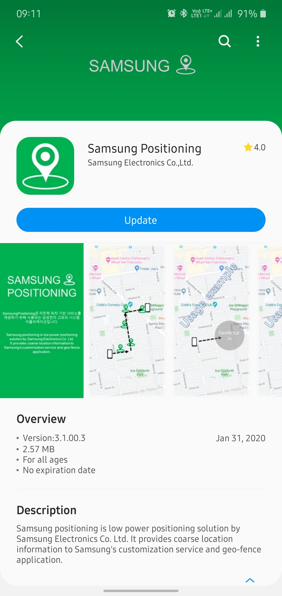 Samsung Positioning App Update - Samsung Members