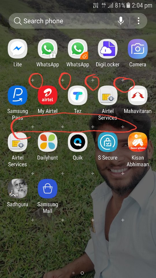 Why the + sign is appearing on my app screen? - Samsung Members