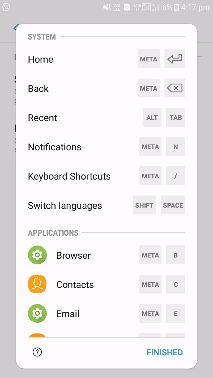 keyboard shortcut - Samsung Members