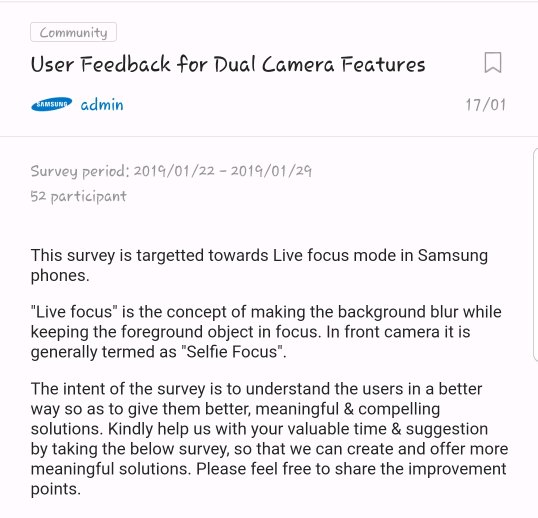 Do Attend the survey. - Samsung Members