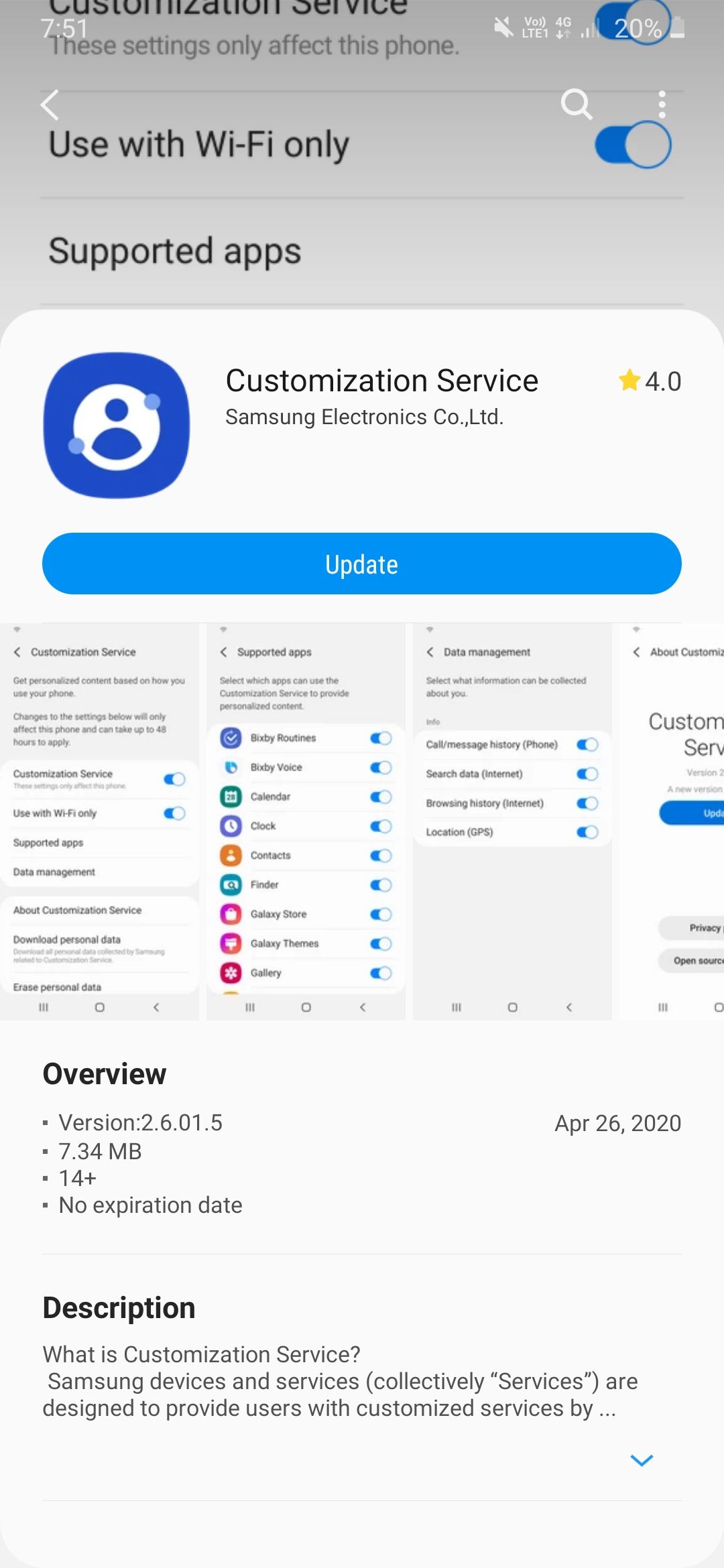 customization service got new update (my device is... - Samsung Members