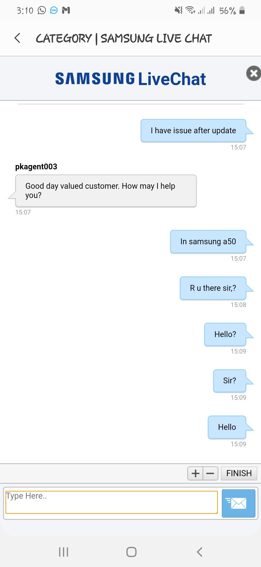 live chat - Samsung Members