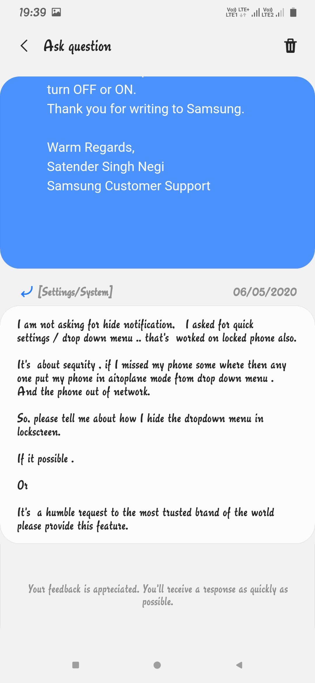 Solved: quick panel or drop down menu - Samsung Members