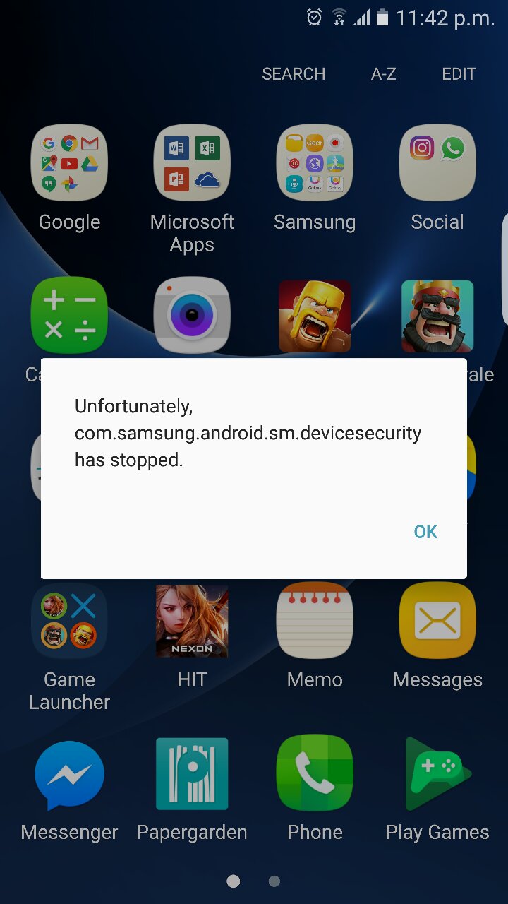 error message - Samsung Members