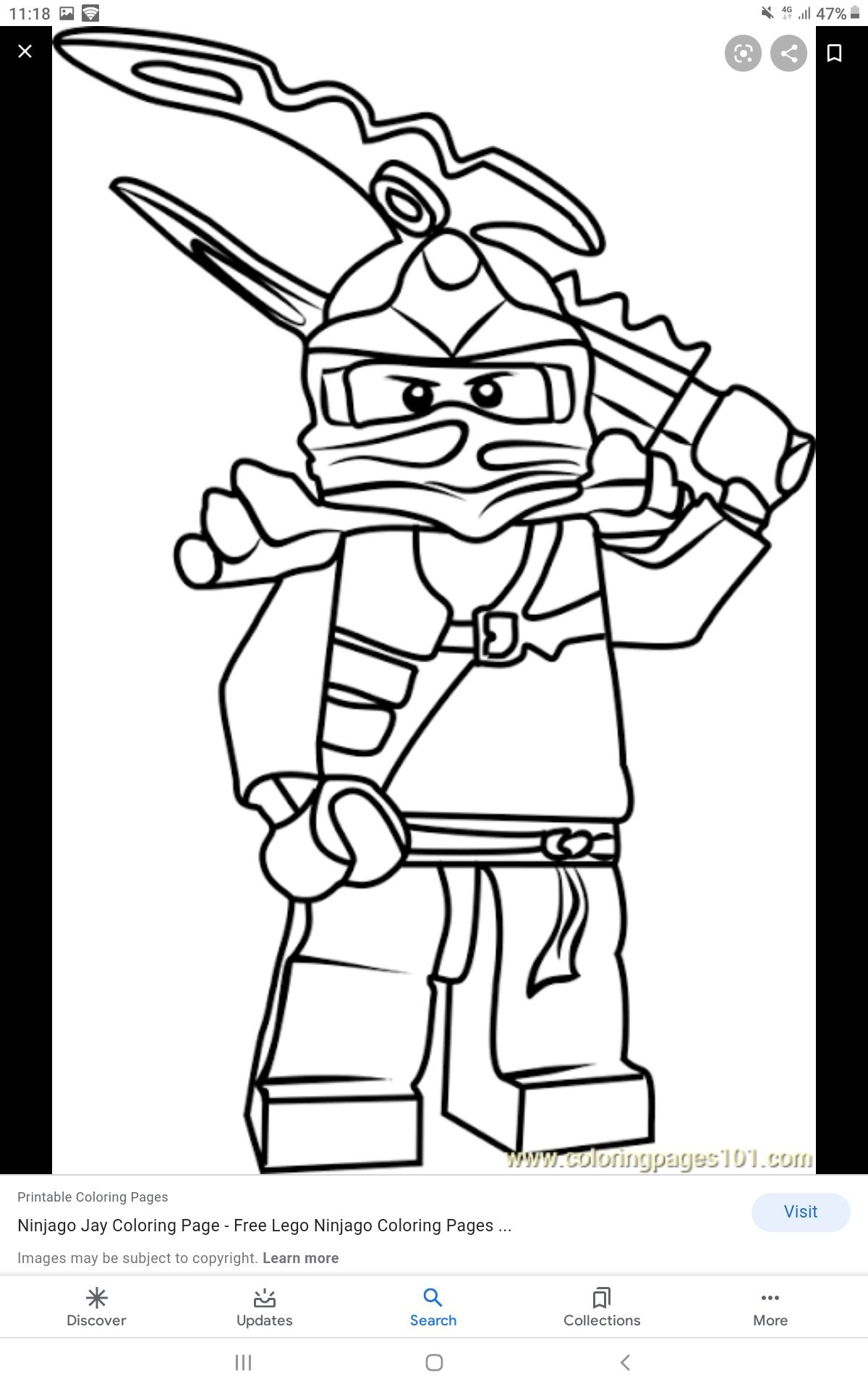 Ninjago Jay Zx Coloring Pages